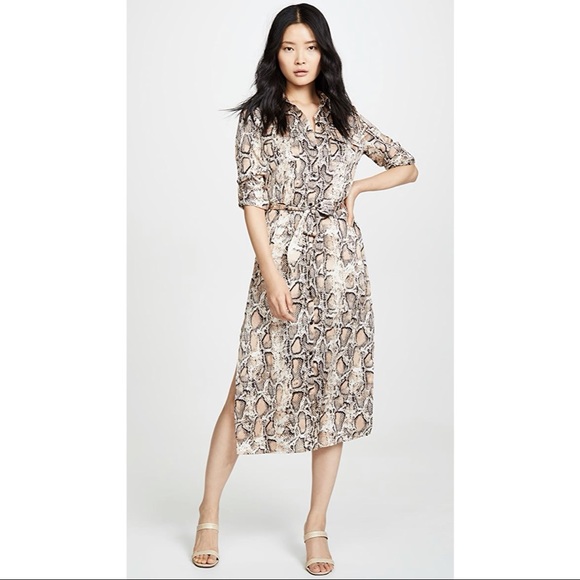 BB Dakota | Dresses | Bb Dakota Python Print Midi Shirtdress | Poshmark
